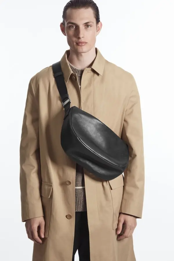 Cos Crescent Crossbody Leather