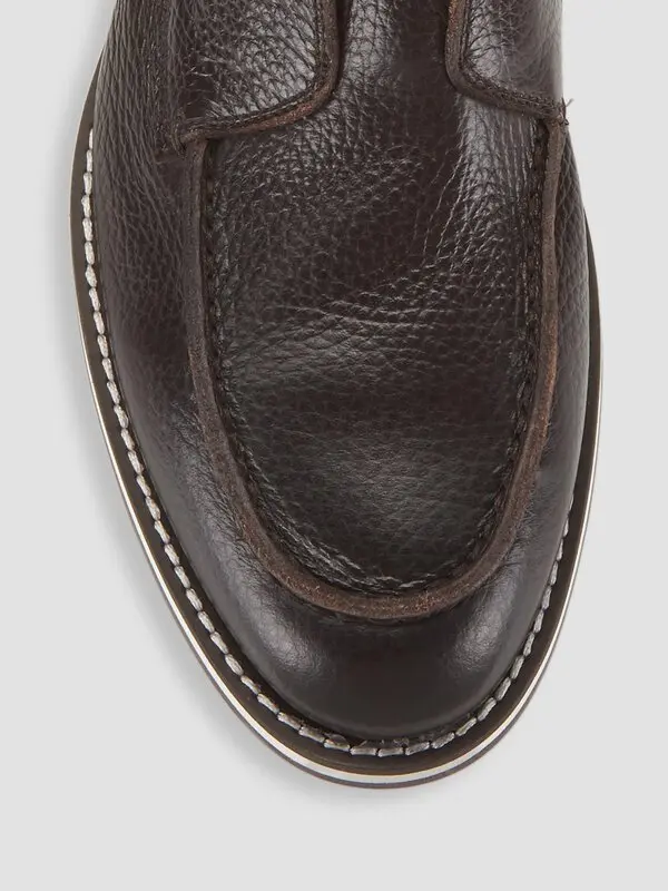 POLLINI Green Field Suede Loafers