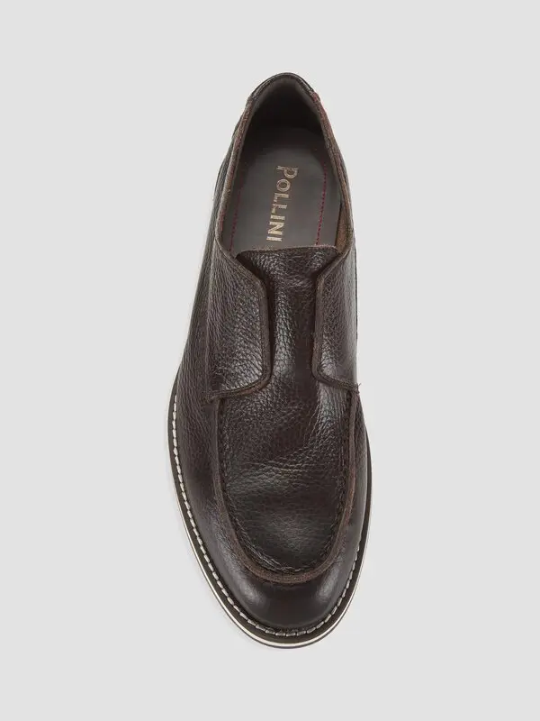 POLLINI Green Field Suede Loafers