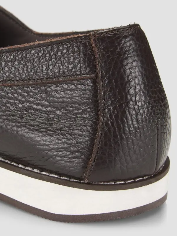 POLLINI Green Field Suede Loafers