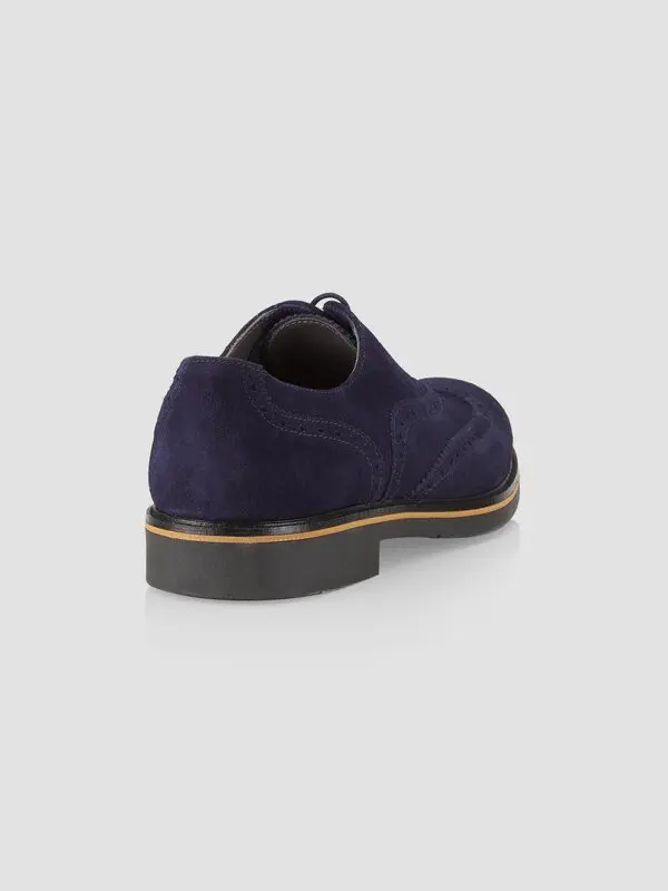 POLLINI Coringto Suede Wingtip Lace-up Derbys
