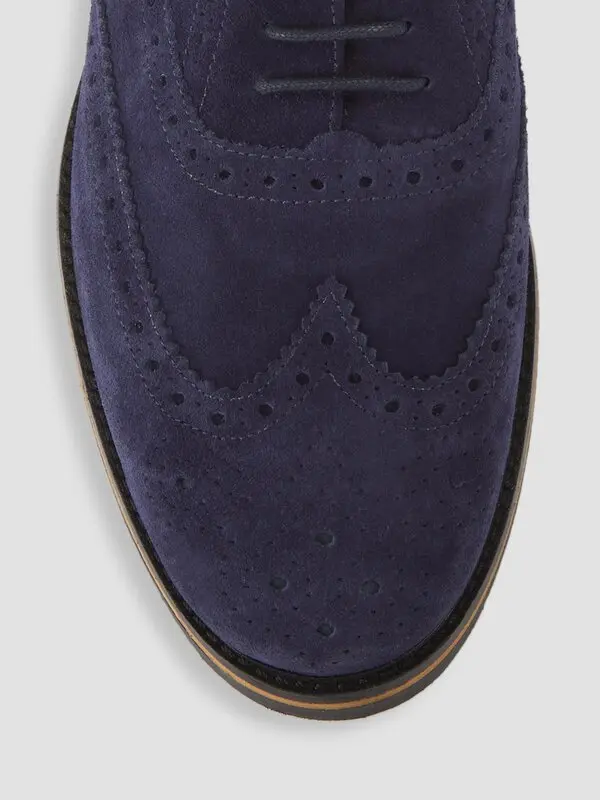 POLLINI Coringto Suede Wingtip Lace-up Derbys