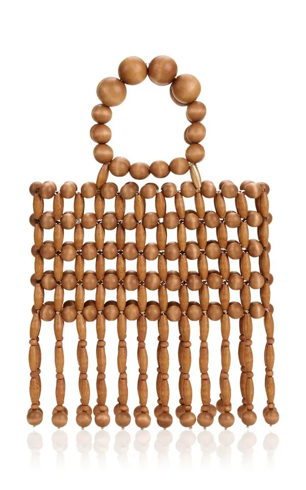 Cult Gaia Clara Beaded Top Handle Bag