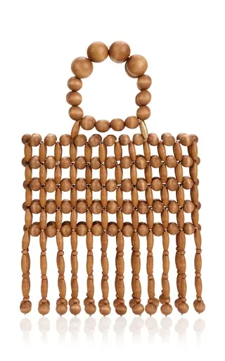 Cult Gaia Clara Beaded Top Handle Bag