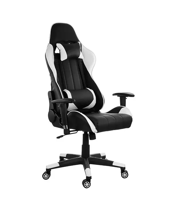 GAMEFITZ Gaming Chair In Trim - Black And White