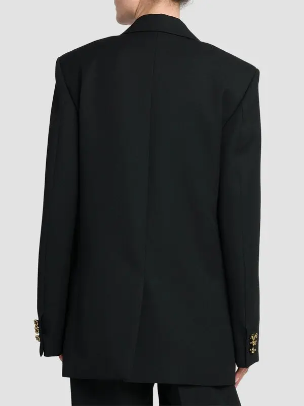 Bottega Veneta Double-breasted Wool Twill Blazer - Black