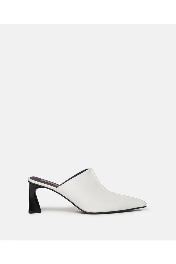 Stella McCartney Elsa Pointed Toe Mule Kitten Heels
