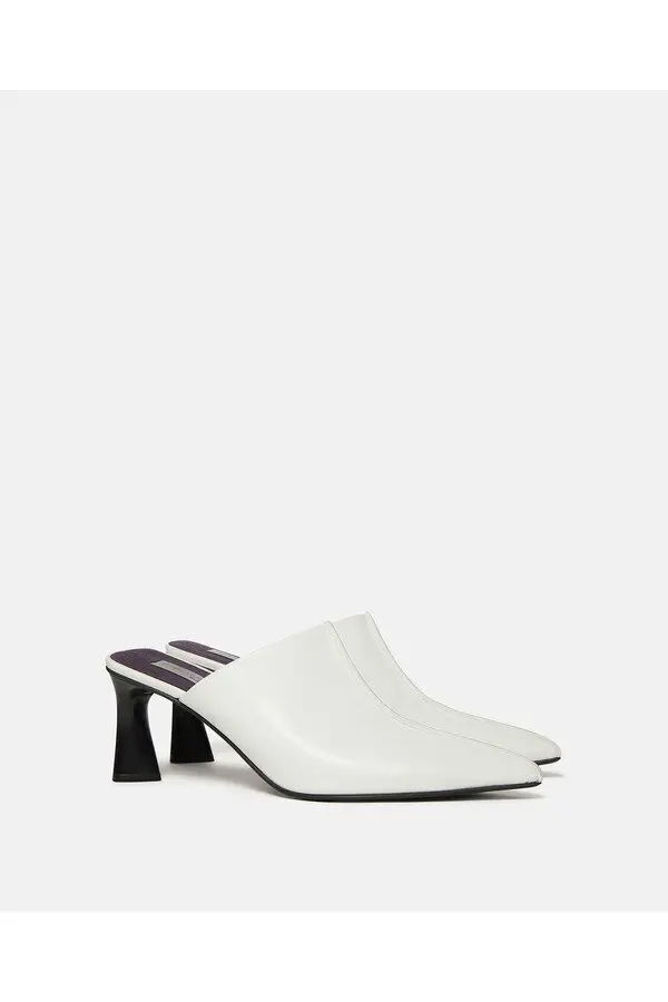 Stella McCartney Elsa Pointed Toe Mule Kitten Heels