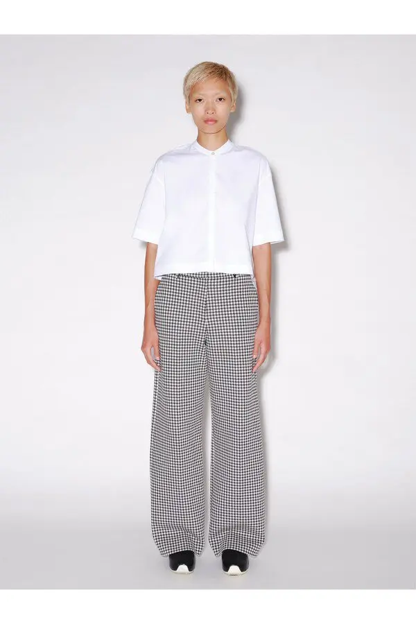 Rosetta Getty Cropped Oversized Poplin Shirt
