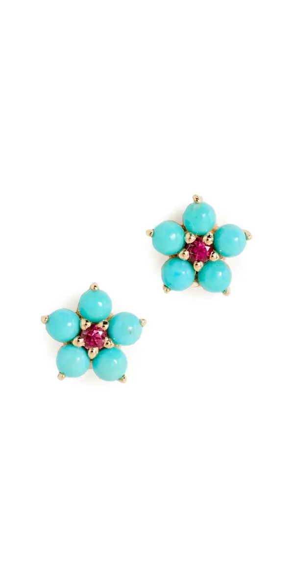 ARIEL GORDON Aurora Stud Earrings - Turquoise
