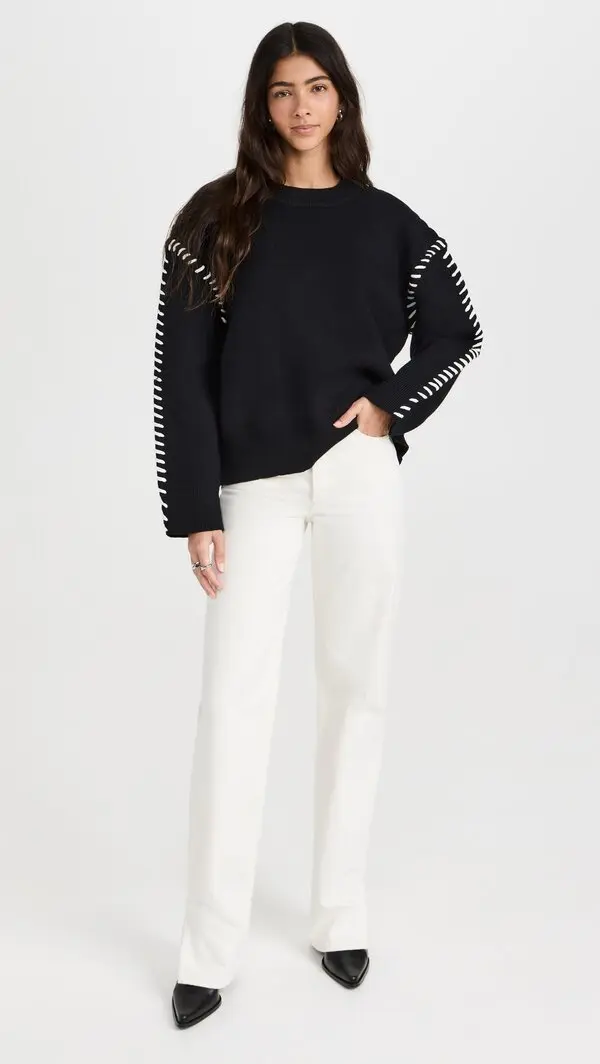 English Factory Whip Stitch Heavy Knit Sweater