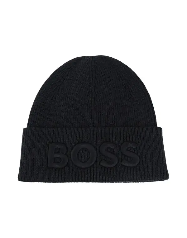 BOSS Cotton-wool Beanie - Blue