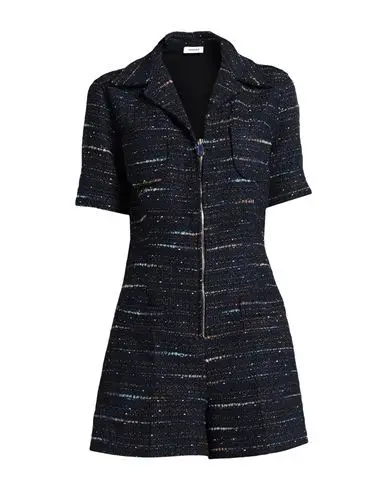 Sandro Playsuit In Tweed With Lam - Navy