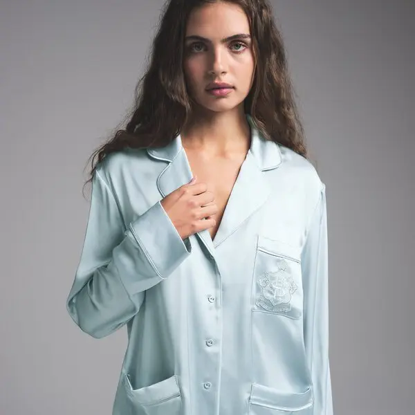 skims silk button up night dress Skims Stretch Silk Button-up Night Dress COACO Size XXS