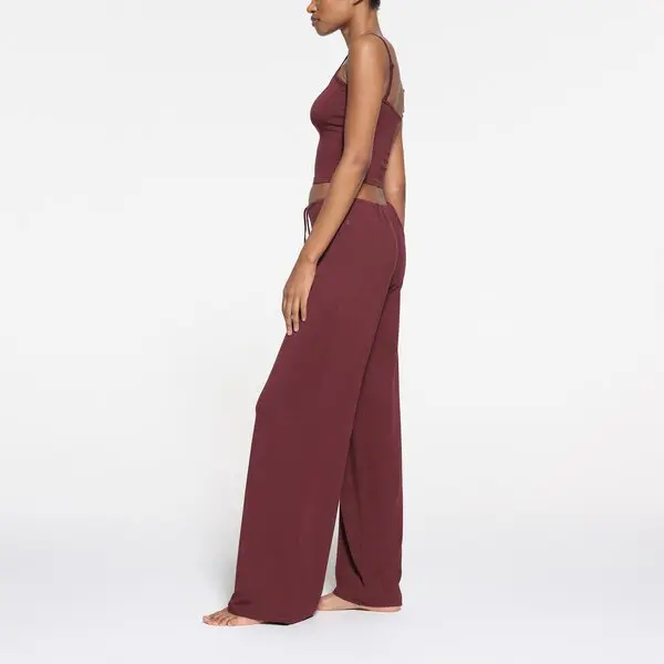 SKIMS Sleep Straight Leg Pant - Oxblood