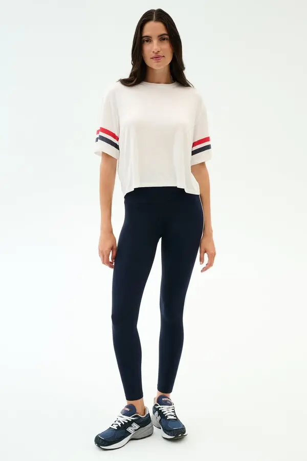 Splits59 Ava Jersey Tee - White/indigo