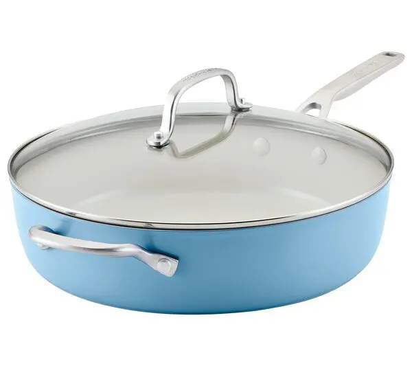 KITCHENAID Hard Anodized Ceramic Nonstick Saute Pan W/ Lid, 5qt - One-color