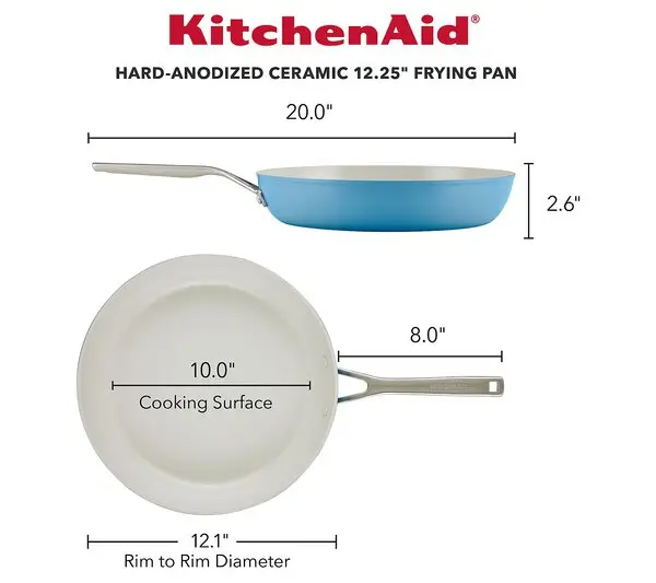 KITCHENAID Hard Anodized Ceramic Nonstick Fry P N, 12.25-inch