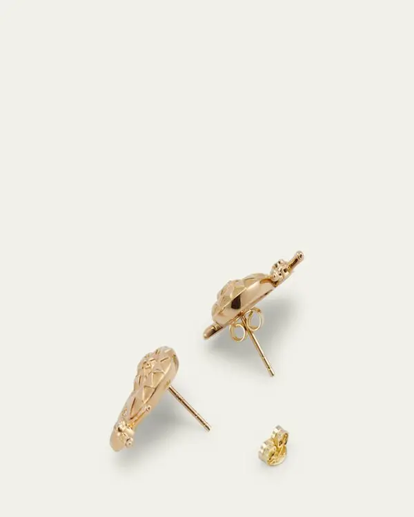 Harwell Godfrey Snail Stud Earrings With Diamonds