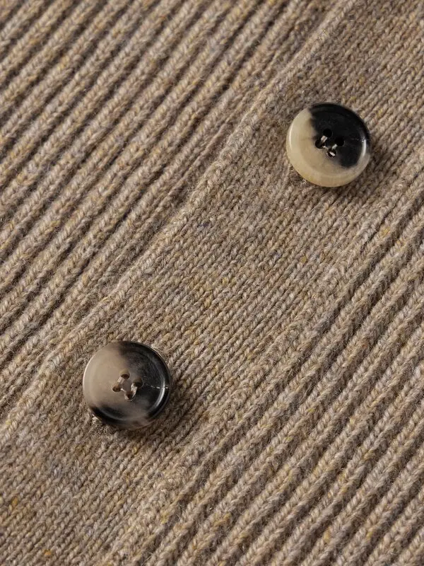 Loro Piana Ribbed Cashmere Polo Shirt