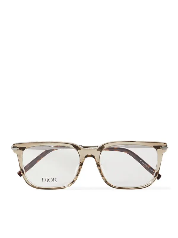 Dior Blacksuit S12i Silver-tone And Acetate Optical Glasses
