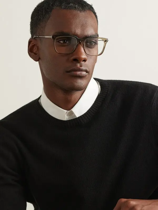 Dior Blacksuit S12i Silver-tone And Acetate Optical Glasses