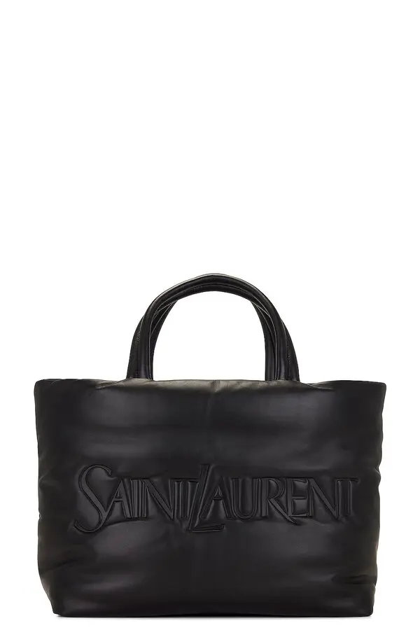 Saint Laurent Puffed Leather Tote Bag - Nero