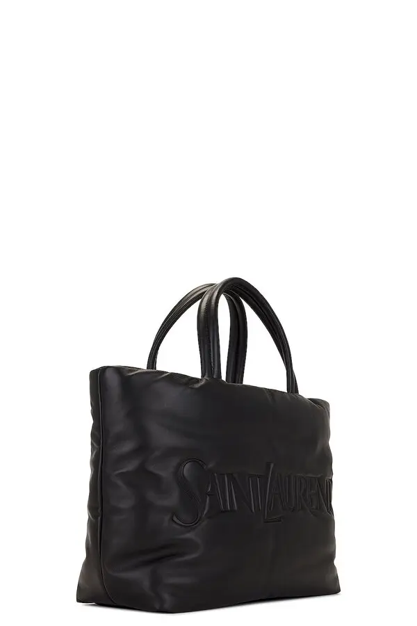Saint Laurent Puffed Leather Tote Bag - Nero