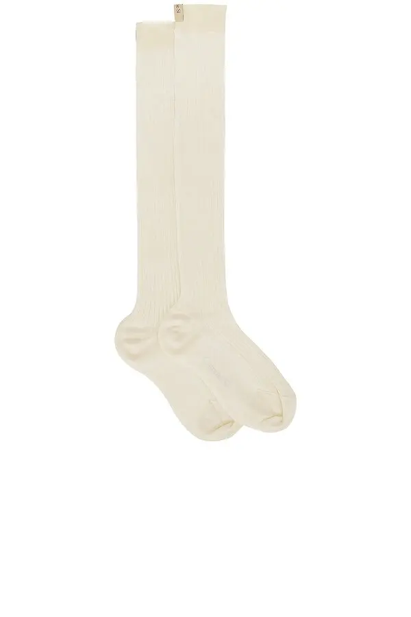 Comme Si Knee High Sock - Cream