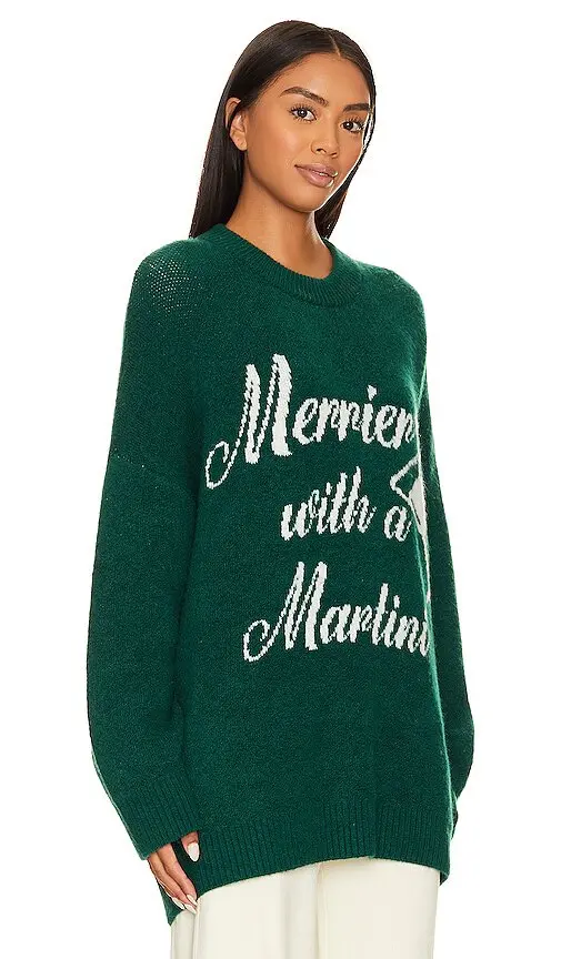 Show Me Your Mumu Classic Crewneck Graphic Sweater - Martini Graphic