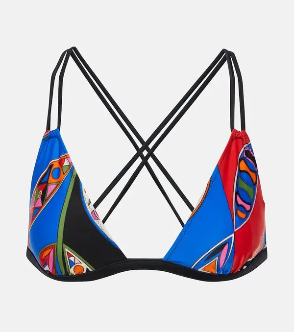 Emilio Pucci Girandole Bikini Top - Multicoloured