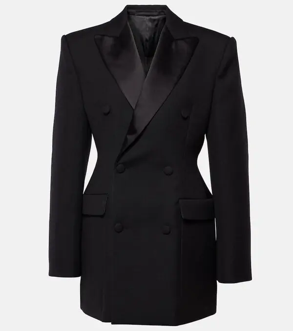 Wardrobe.NYC Wool Blazer Minidress - Black