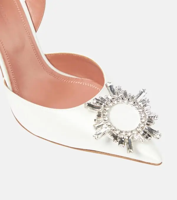 Amina Muaddi Begum Slingback Pumps - White