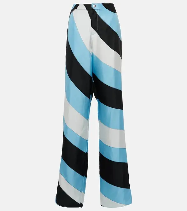 Emilio Pucci Iride Printed Silk Palazzo Pants