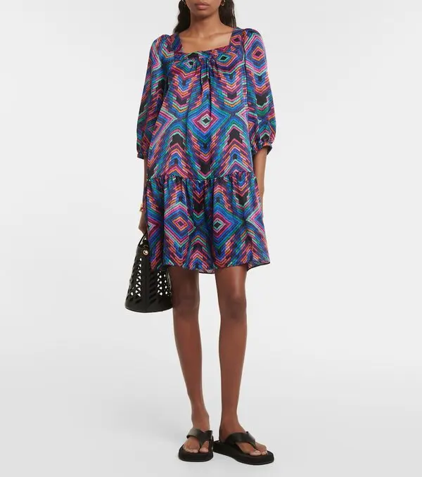 ERES Nightclub Printed Mini Dress