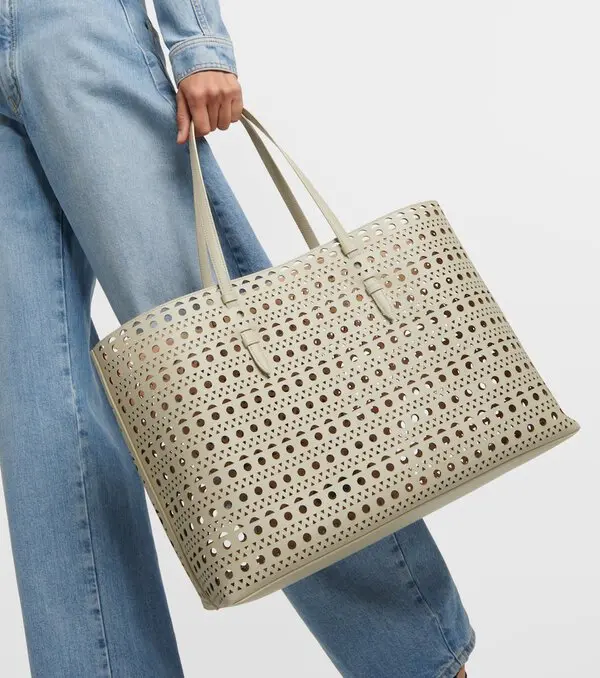 Alaïa Mina 44 Vienne Wave Leather Tote Bag