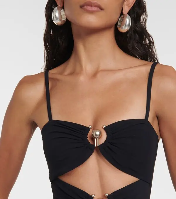Christopher Esber Pierced Orbit Minidress - Black