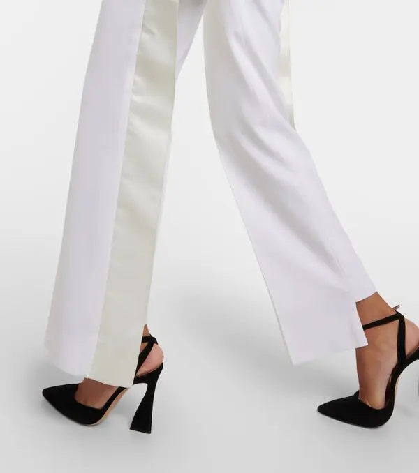 Victoria Beckham High-rise Straight Pants - White