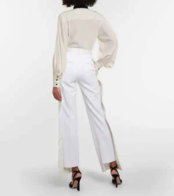 Victoria Beckham High-rise Straight Pants - White