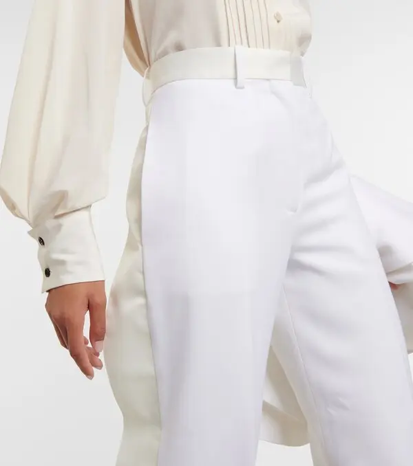 Victoria Beckham High-rise Straight Pants - White