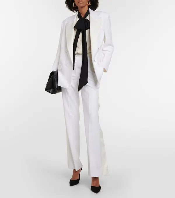 Victoria Beckham High-rise Straight Pants - White