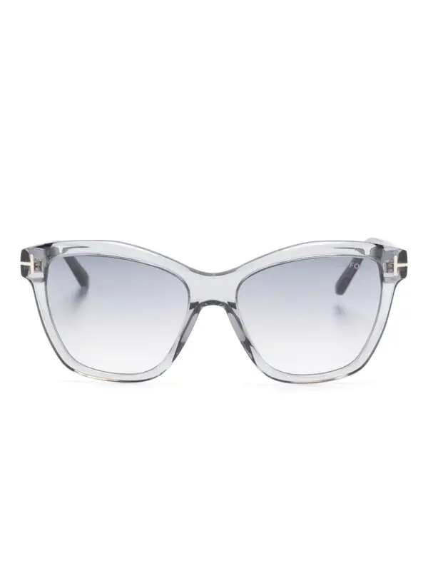 TOM FORD Lucia Wayfarer-frame Sunglasses - Grey