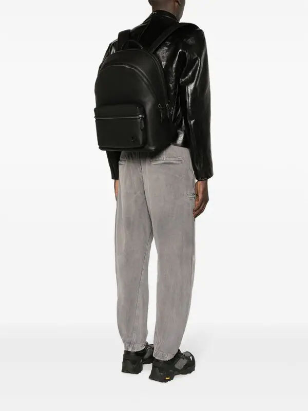 COACH® Logo-plaque Leather Backpack