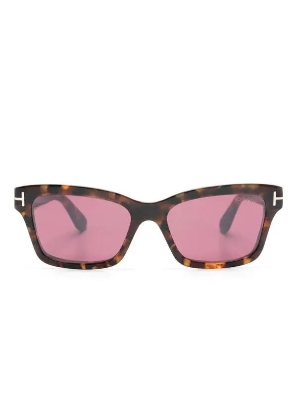 TOM FORD Tortoiseshell Square Frame Sunglasses - Brown