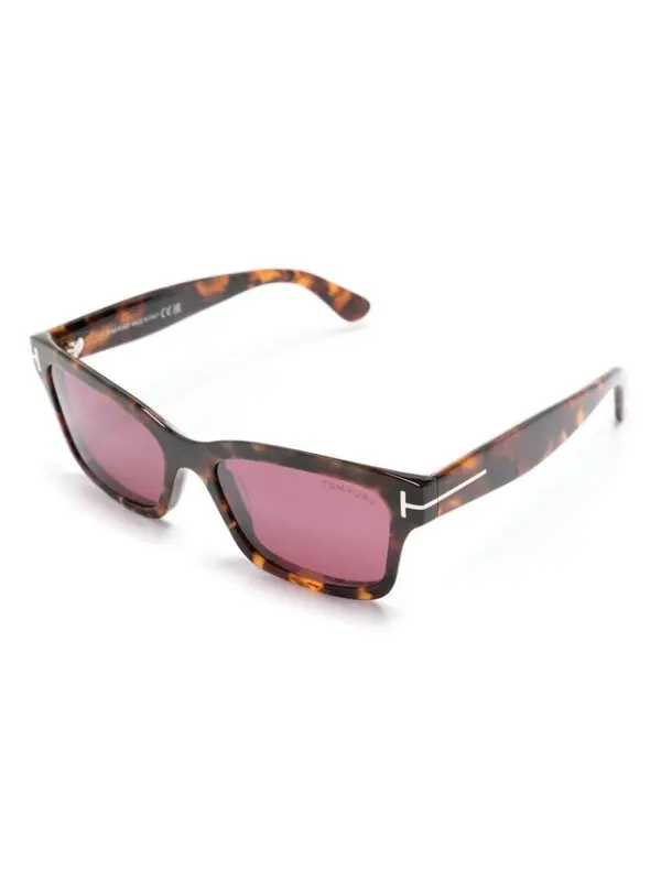 TOM FORD Tortoiseshell Square Frame Sunglasses - Brown