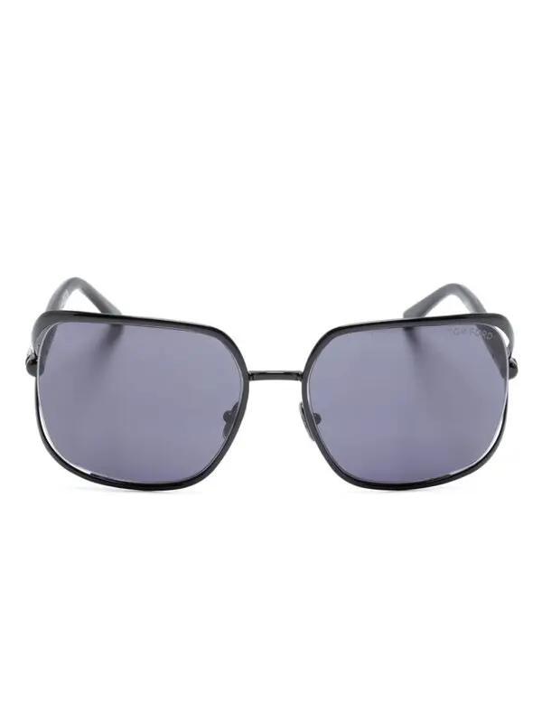 TOM FORD Matte-effect Square-frame Sunglasses - Black