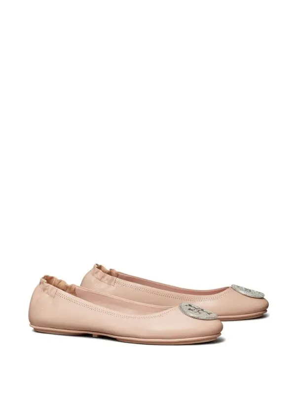 Tory Burch Minnie Travel Ballerina Shoes - Pink