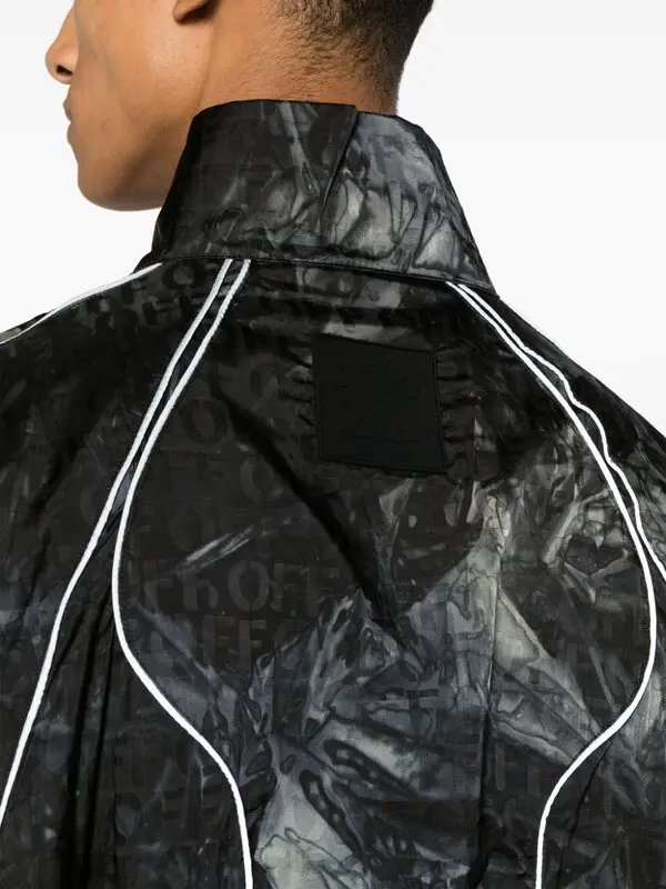 Off-White Biker Windbreaker Jacket - Black