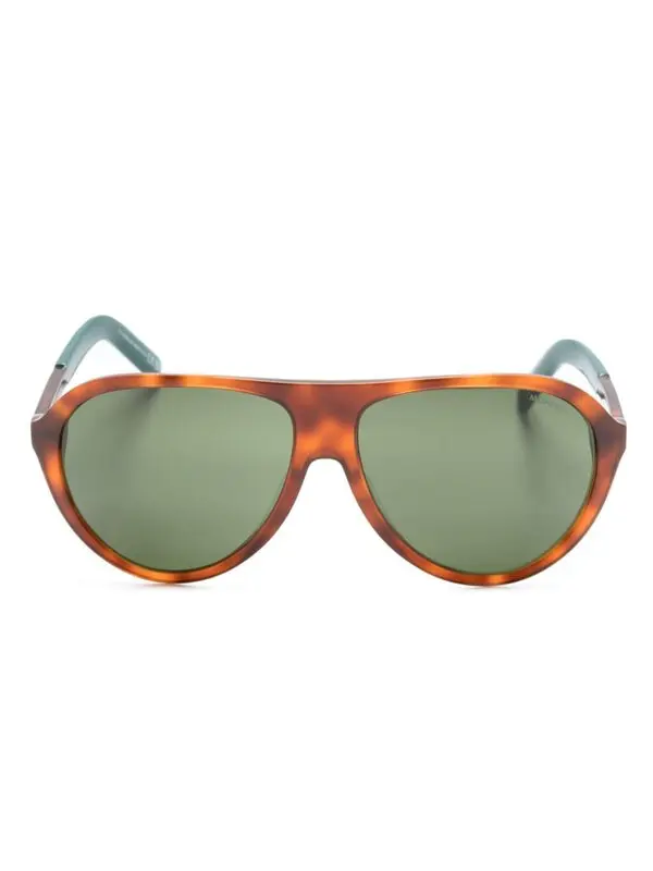 Moncler Roque Pilot-frame Sunglasses - Green