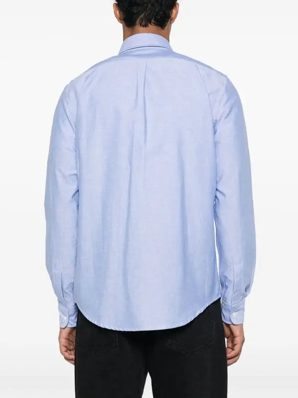 Aspesi Button-down Collar Cotton Shirt - Blue